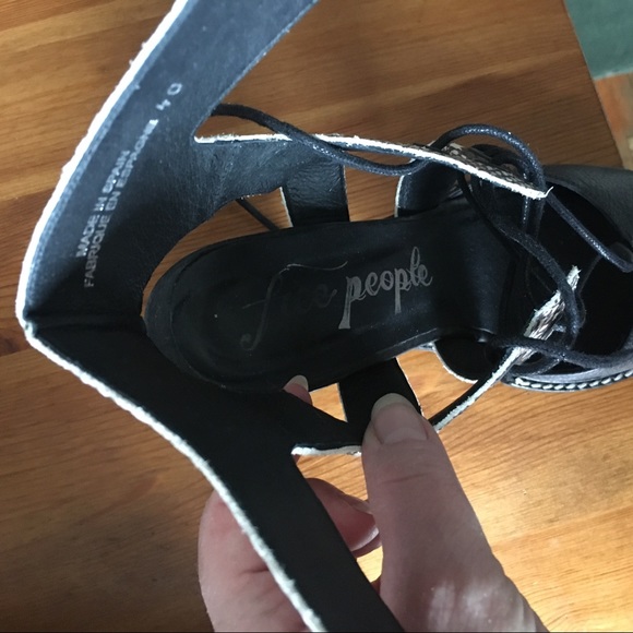 Free People | Shoes | Free People Gladiator Snake Leather Sandals Sz 4 ...